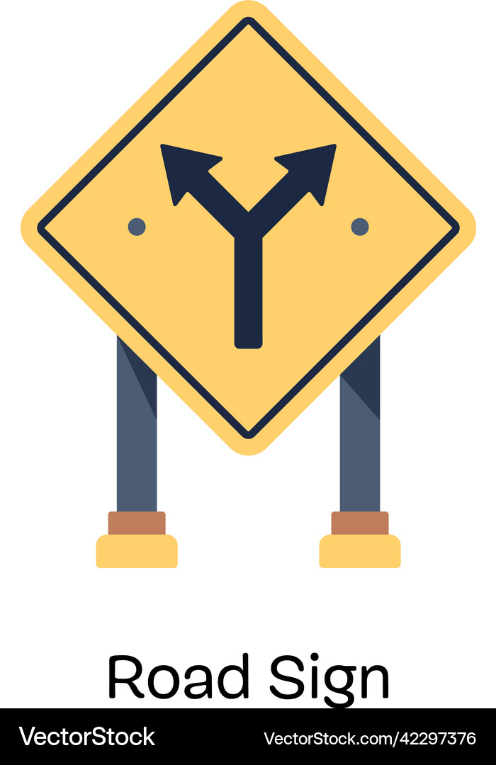 Road sign Royalty Free Vector Image - VectorStock