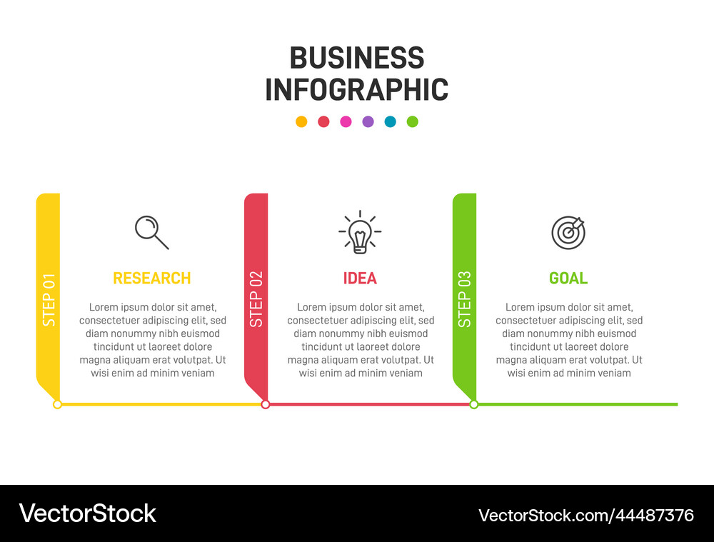 Vertical infographic design with icons and 3 Vector Image