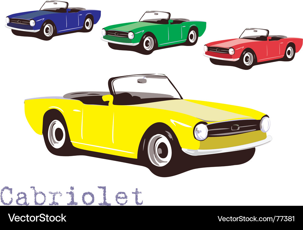 Cabriolet Royalty Free Vector Image - VectorStock
