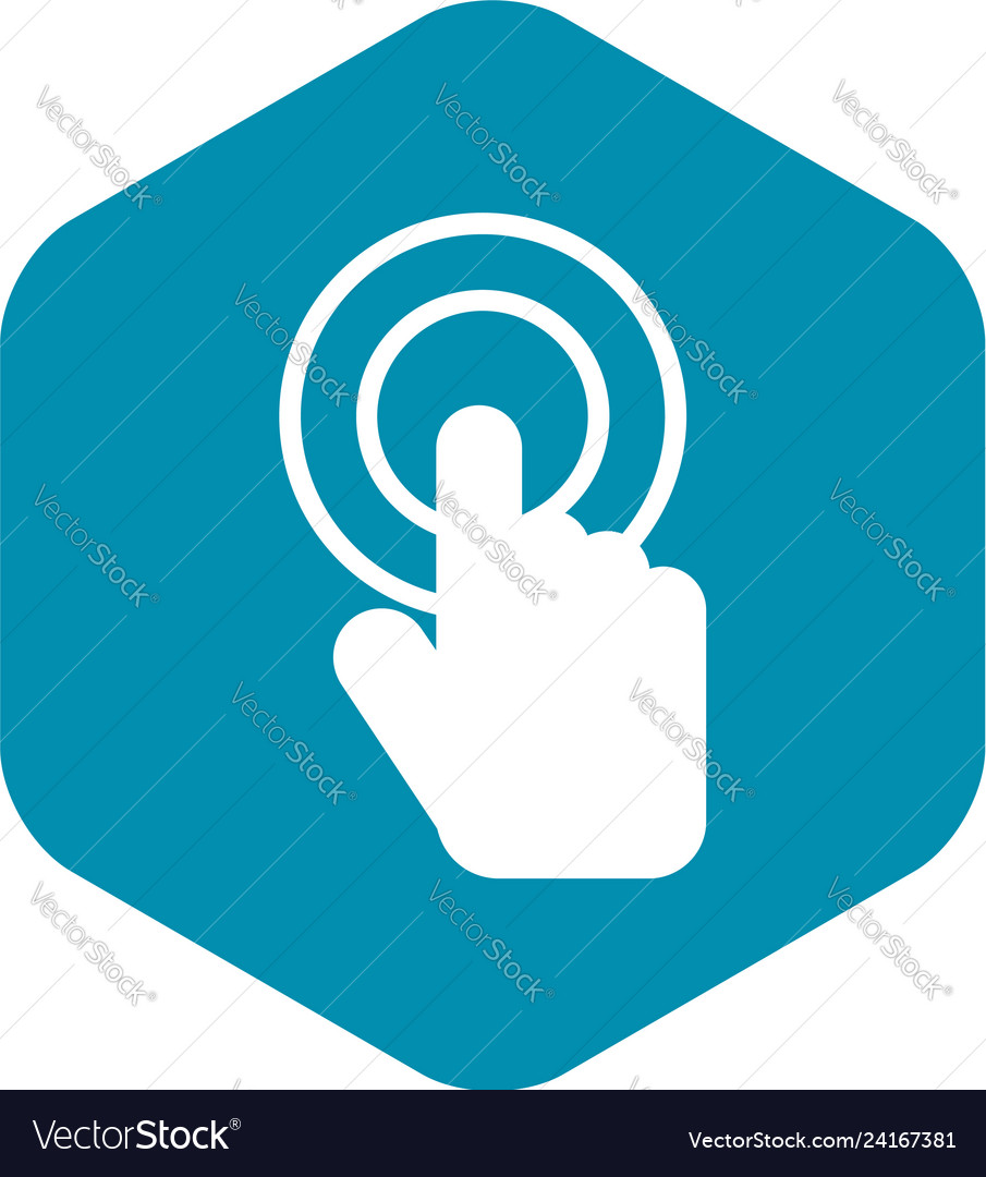 Click icon simple style Royalty Free Vector Image