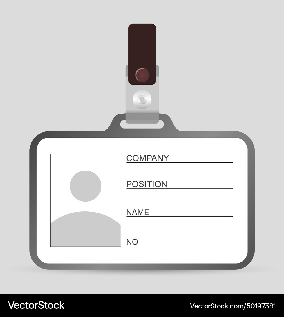 Drawing mockup of badge pass Royalty Free Vector Image