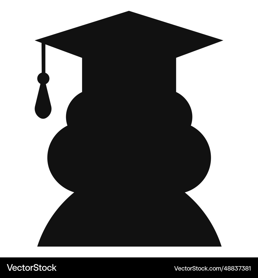 Female graduate avatar silhouette Royalty Free Vector Image