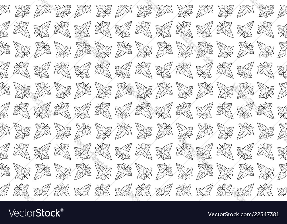 Ivy leaf pattern Royalty Free Vector Image - VectorStock
