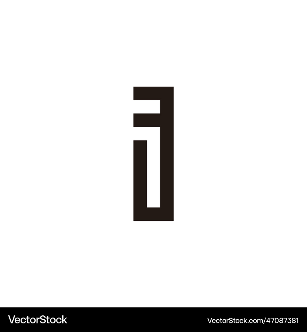 Number 3 and 1 square geometric symbol simple logo