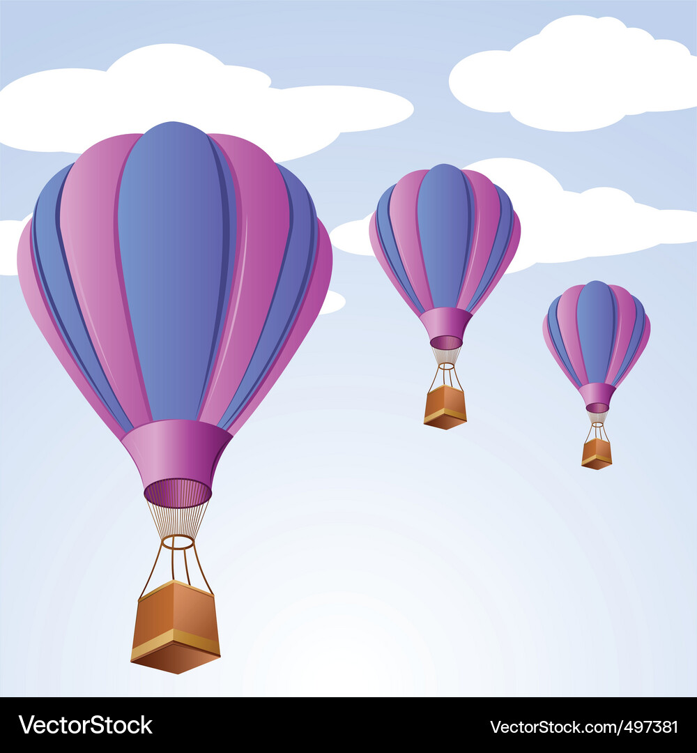 Parachute in sky Royalty Free Vector Image - VectorStock