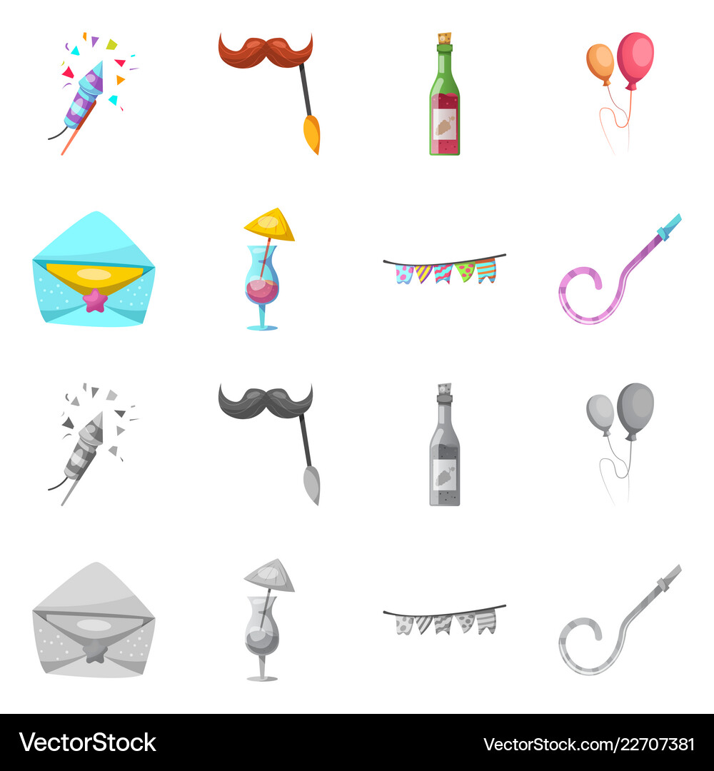 Party and birthday sign Royalty Free Vector Image