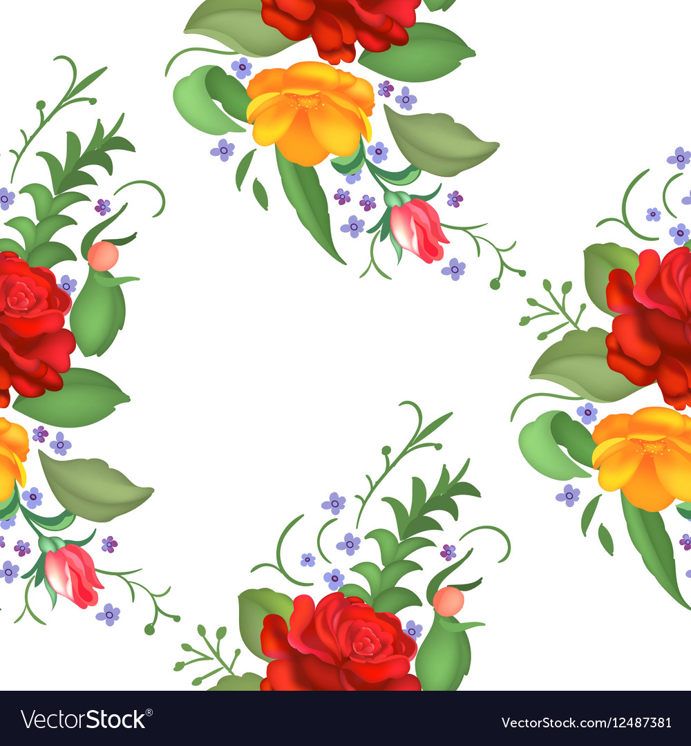 Seamless rose pattern Royalty Free Vector Image