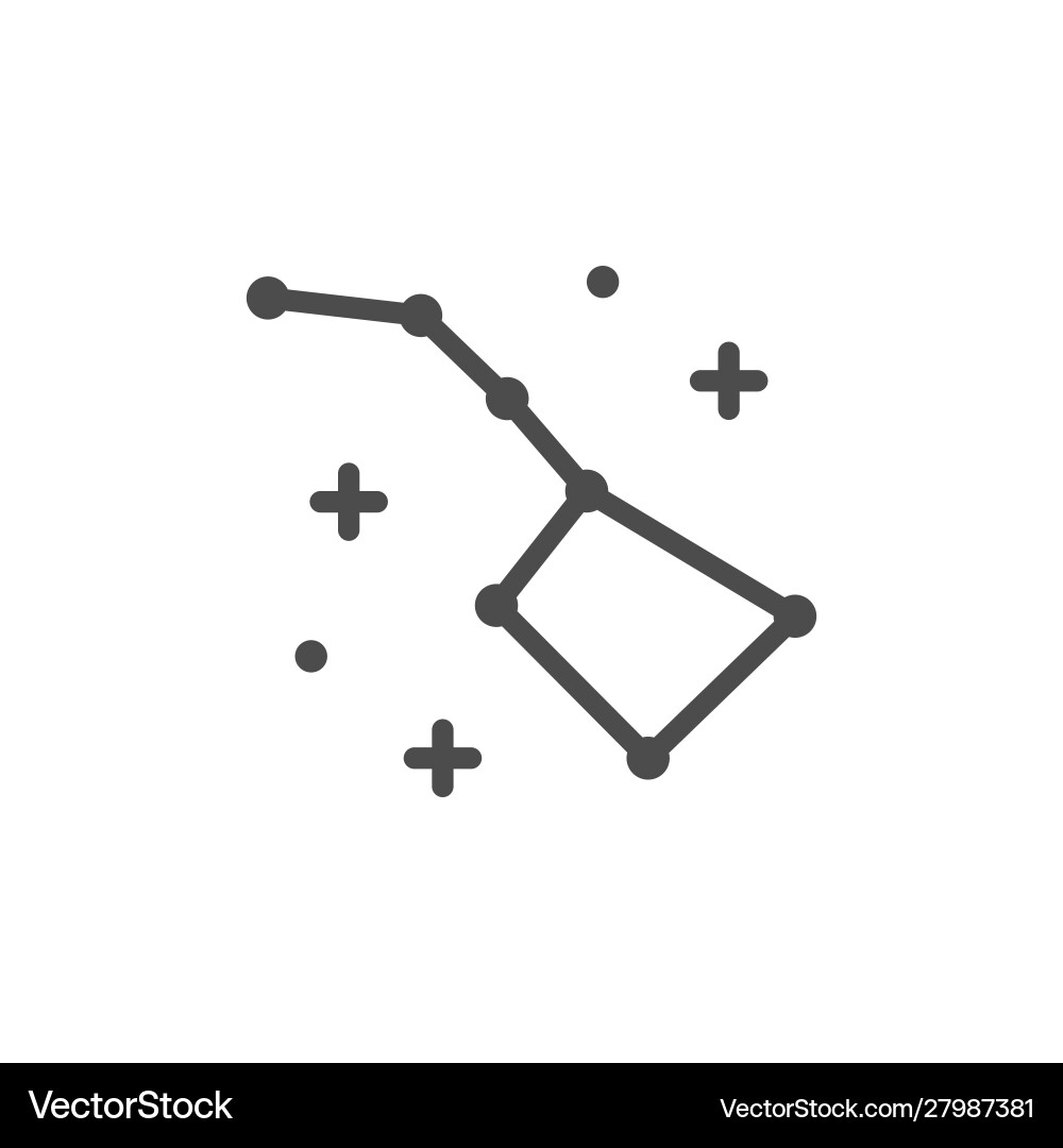 Ursa major line outline icon Royalty Free Vector Image