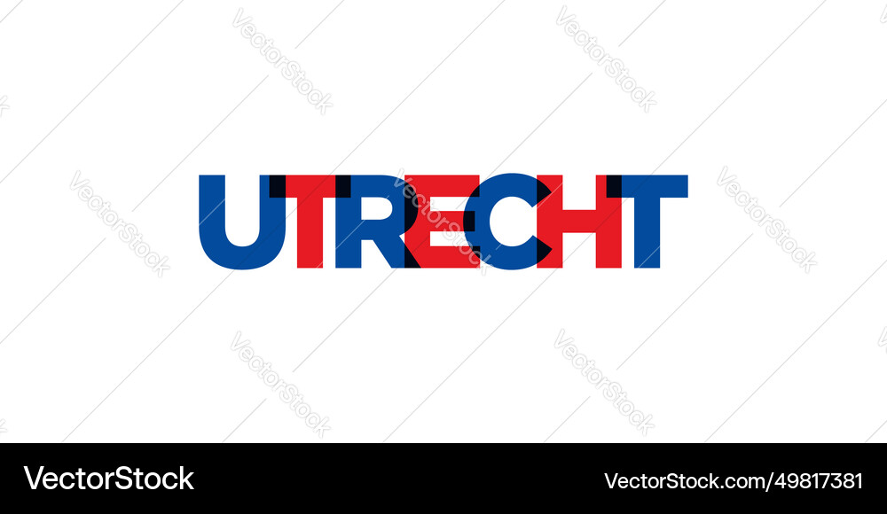 Utrecht in the netherlands emblem design Vector Image