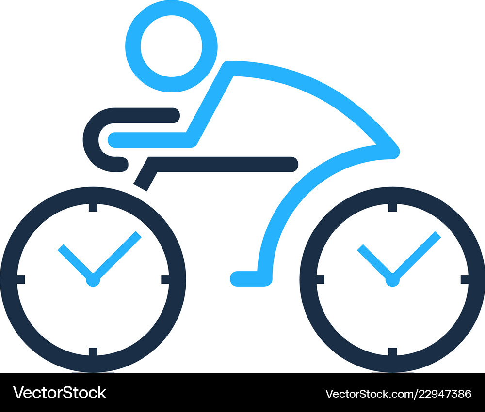 Bike time logo icon design Royalty Free Vector Image