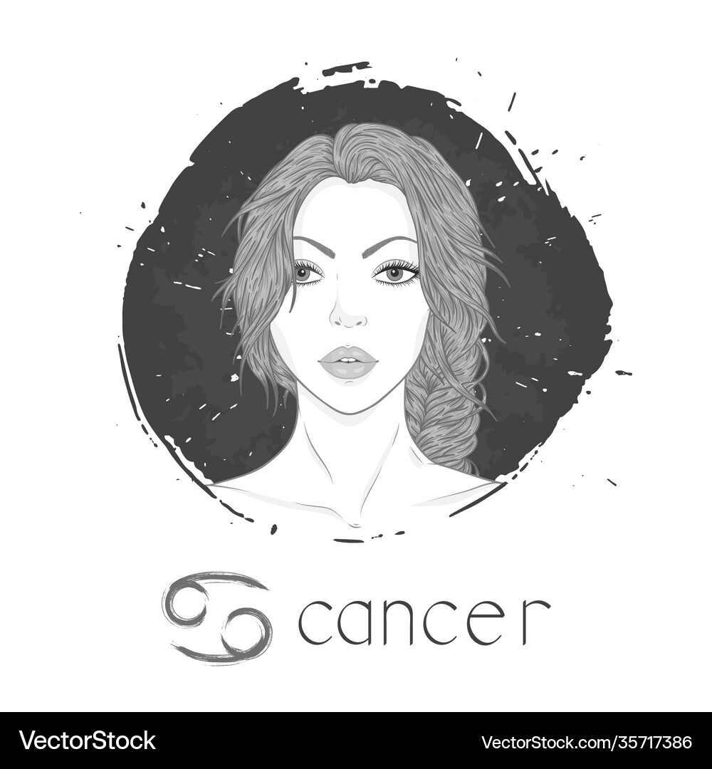 Cancer zodiac sign Royalty Free Vector Image - VectorStock