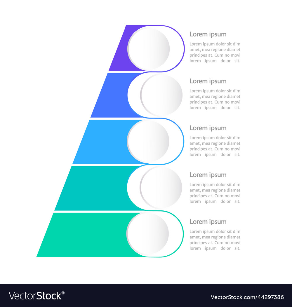 Colorful milestones infographic chart design Vector Image