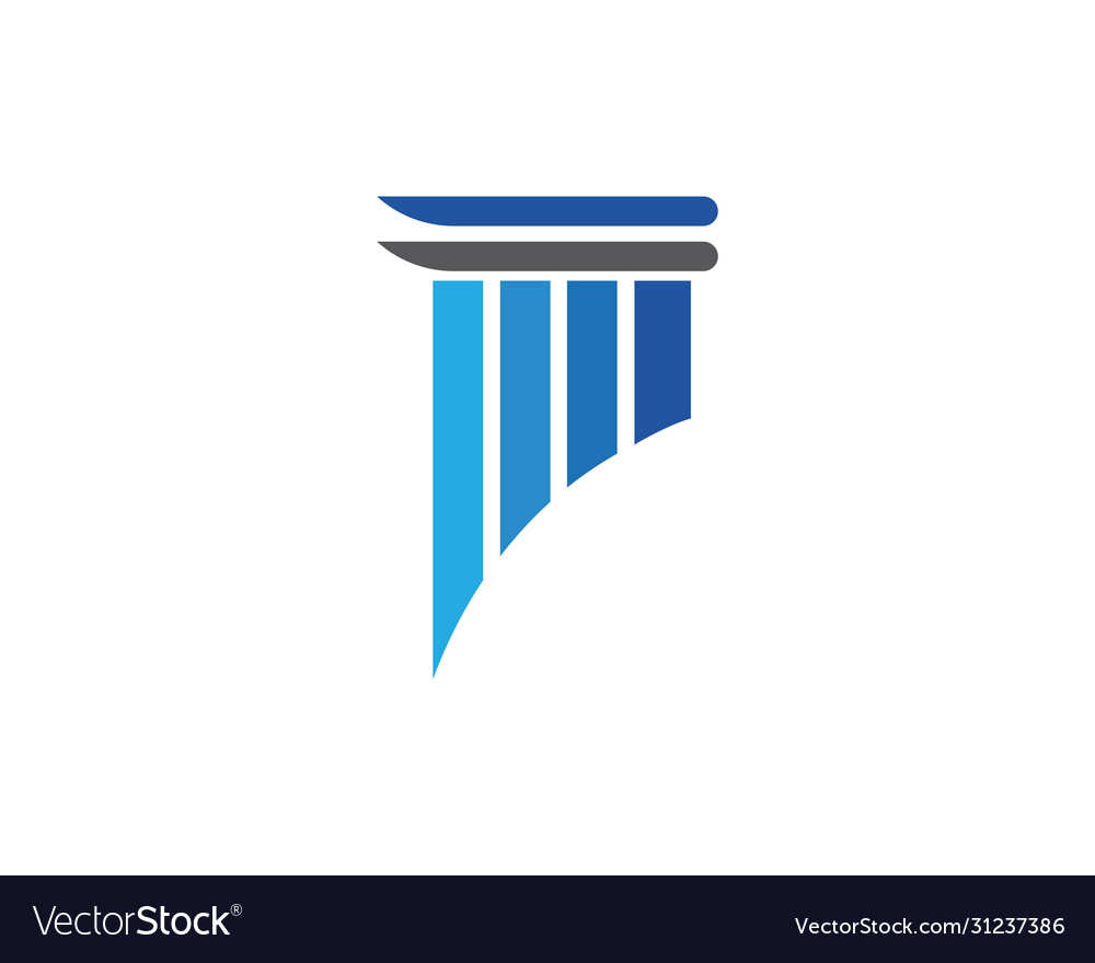 Column logo template Royalty Free Vector Image