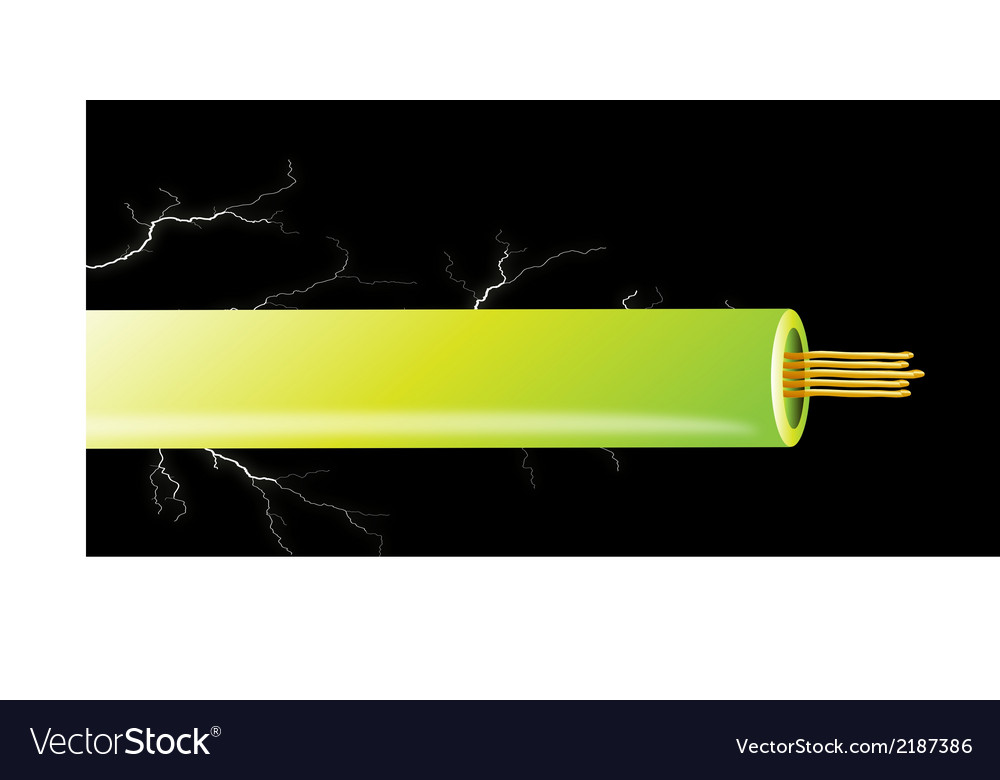 Electric cable Royalty Free Vector Image - VectorStock