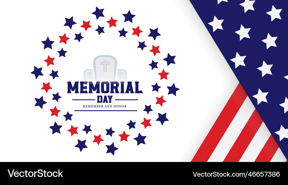 Happy memorial day poster design file Royalty Free Vector