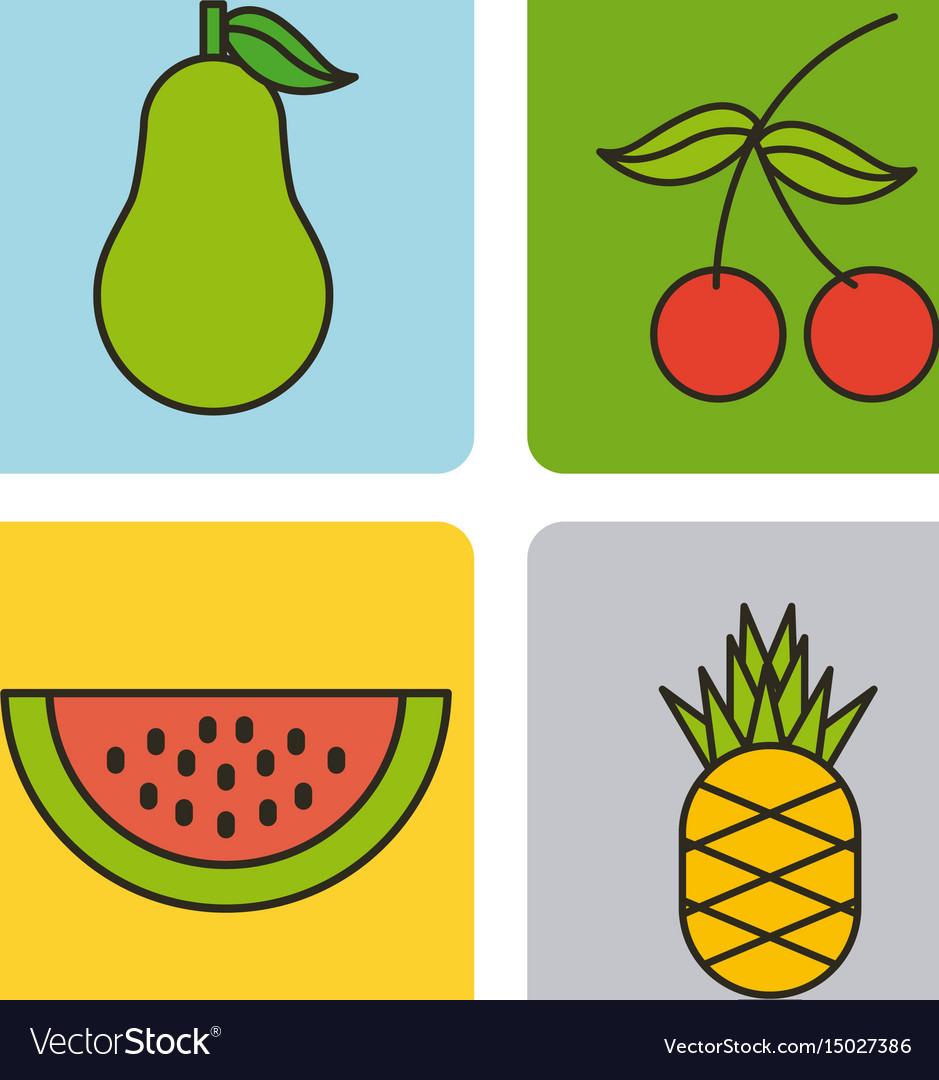 Healthy food Royalty Free Vector Image - VectorStock