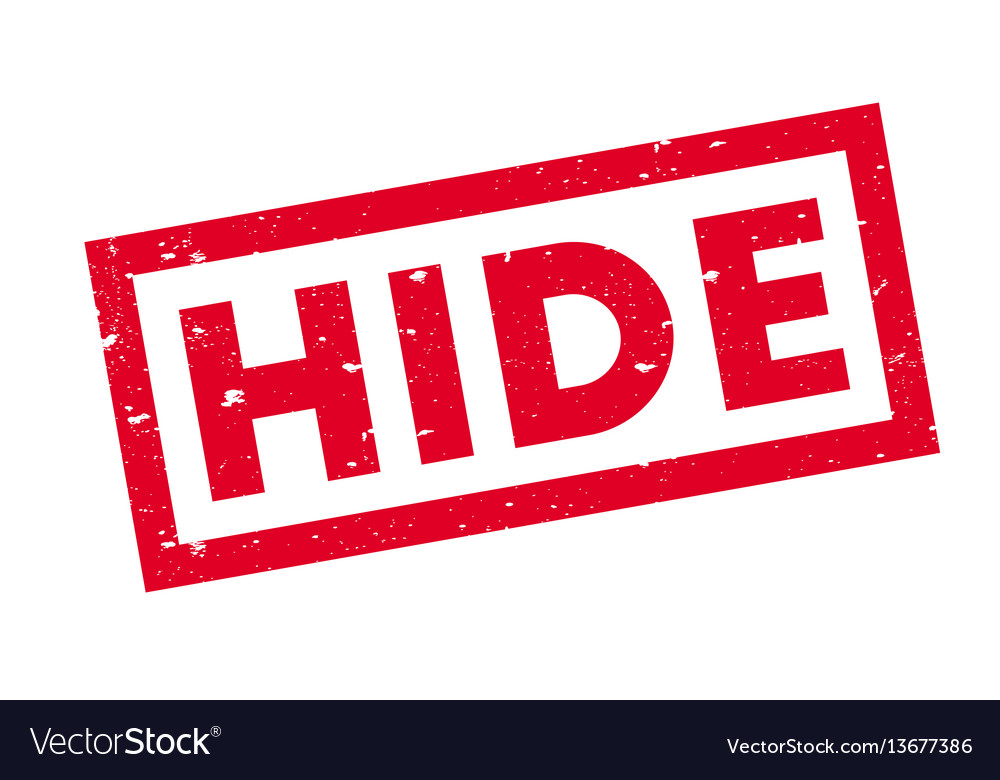 Hide rubber stamp Royalty Free Vector Image - VectorStock