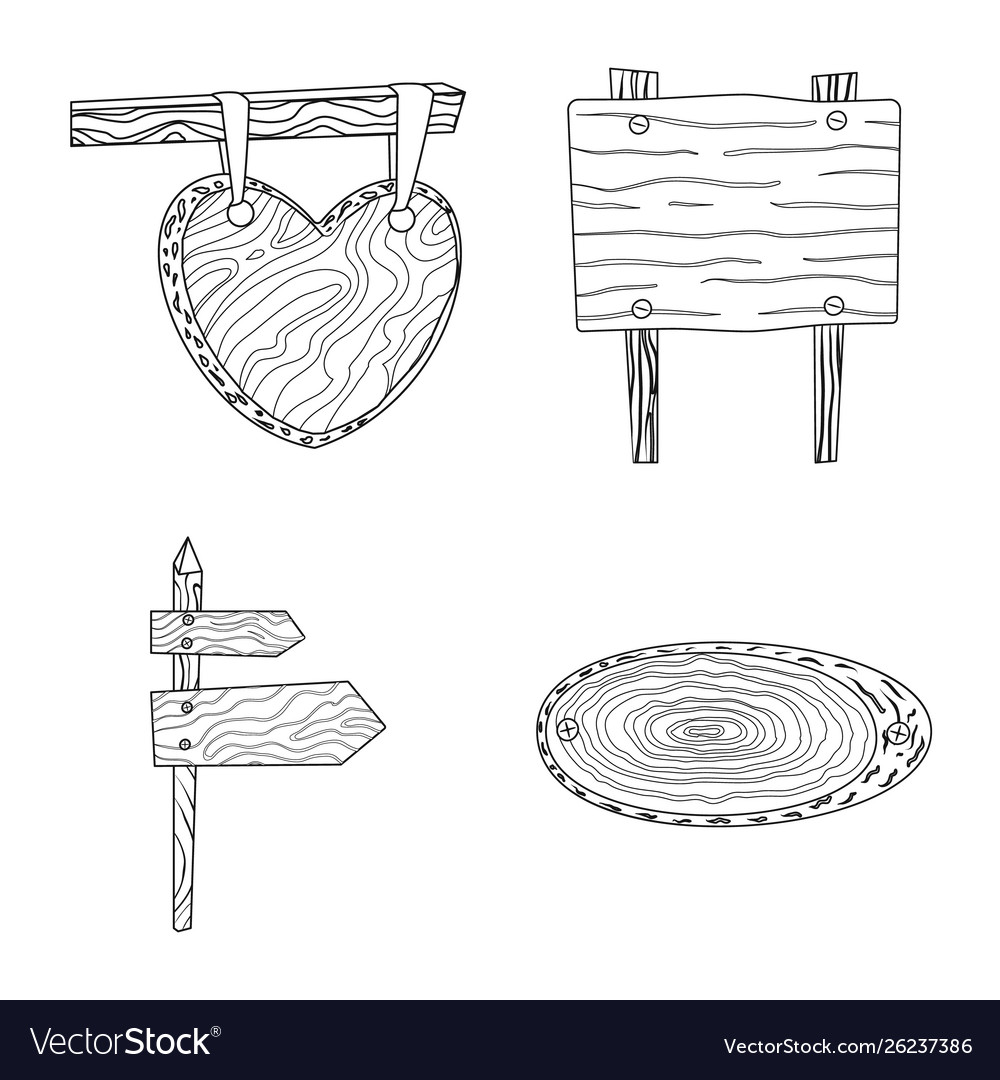 Isolated Object Hardwood And Material Symbol Vector Image