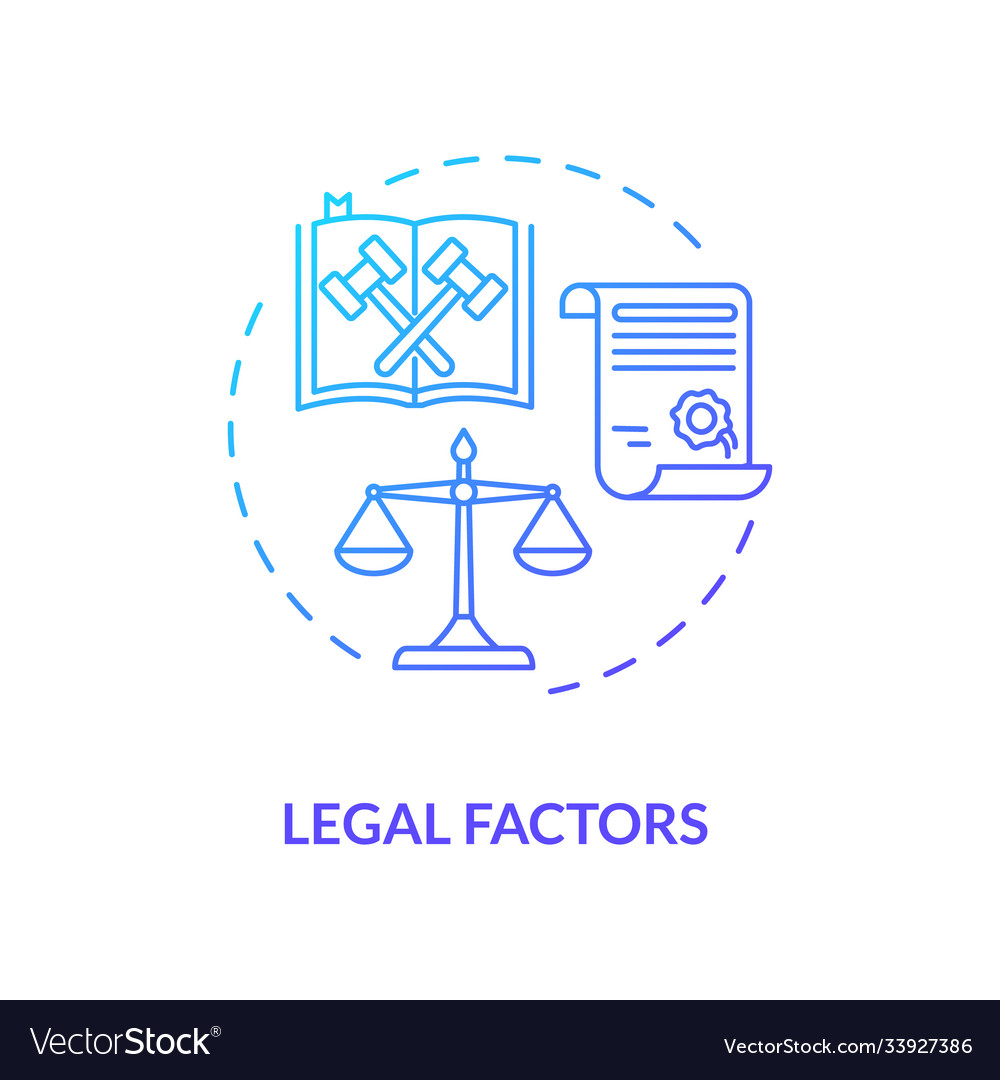 Legal factors concept icon Royalty Free Vector Image Legal factors concept icon Royalty Free Vector Image