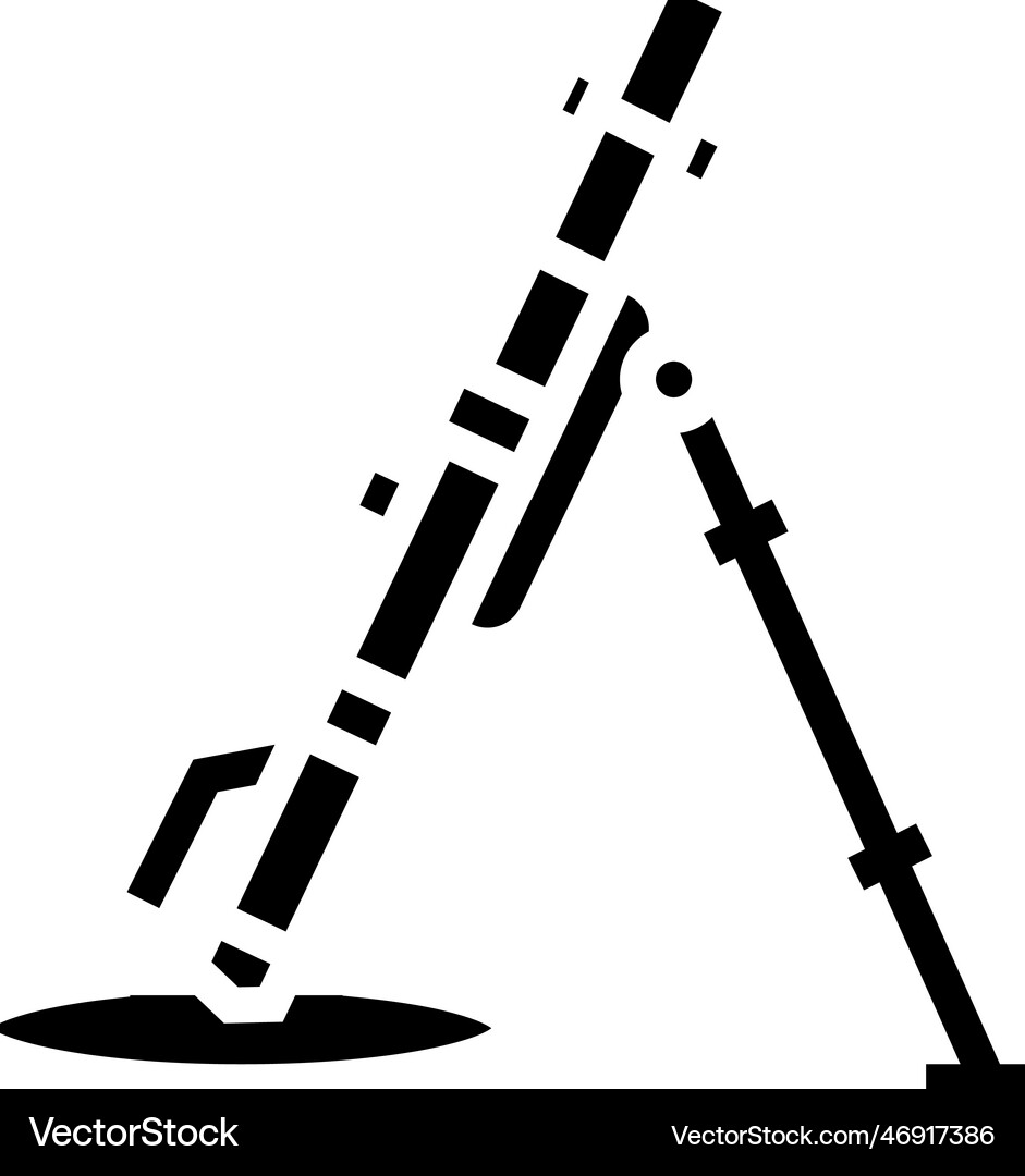 Mortar weapon military glyph icon Royalty Free Vector Image