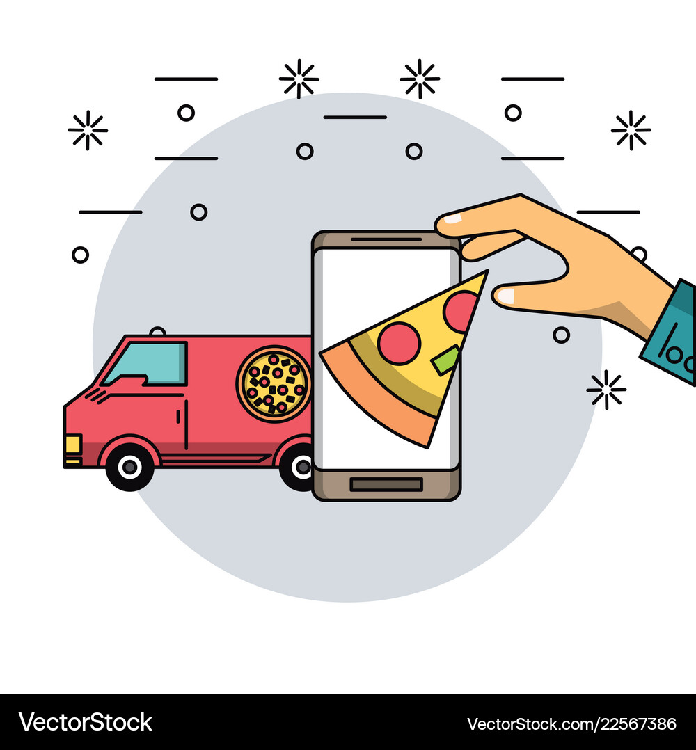 Online food order Royalty Free Vector Image - VectorStock