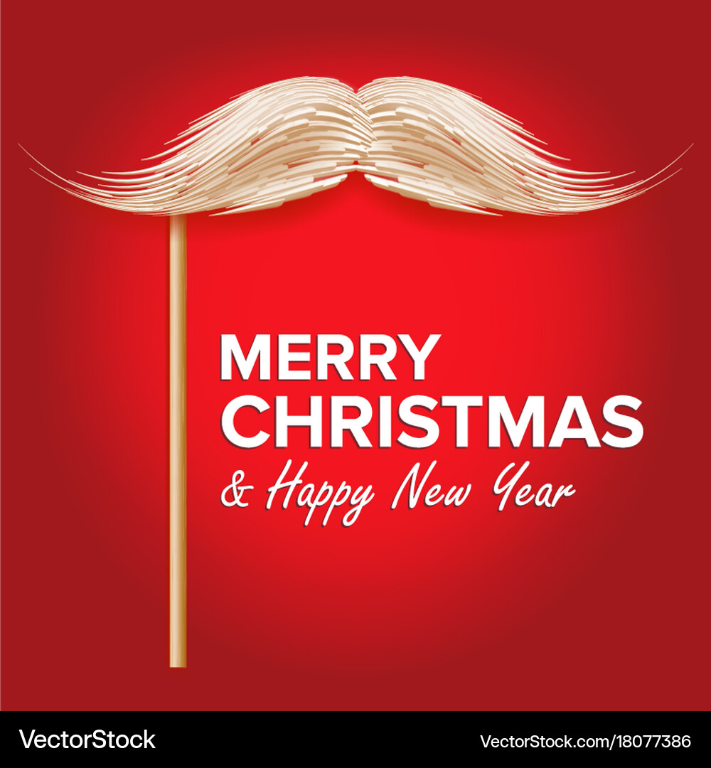 Santa s mustache classic christmas Royalty Free Vector Image