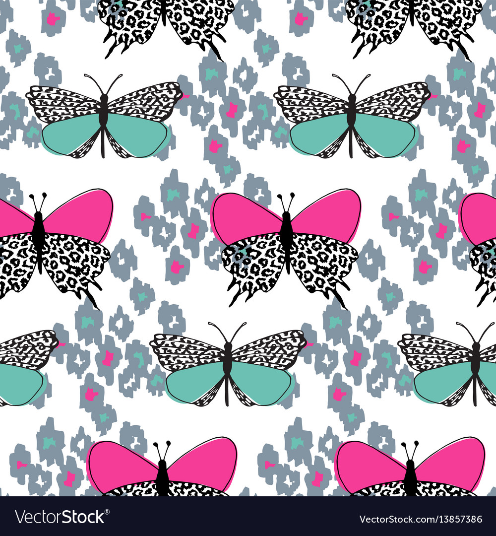 Seamless background butterfly pattern Royalty Free Vector