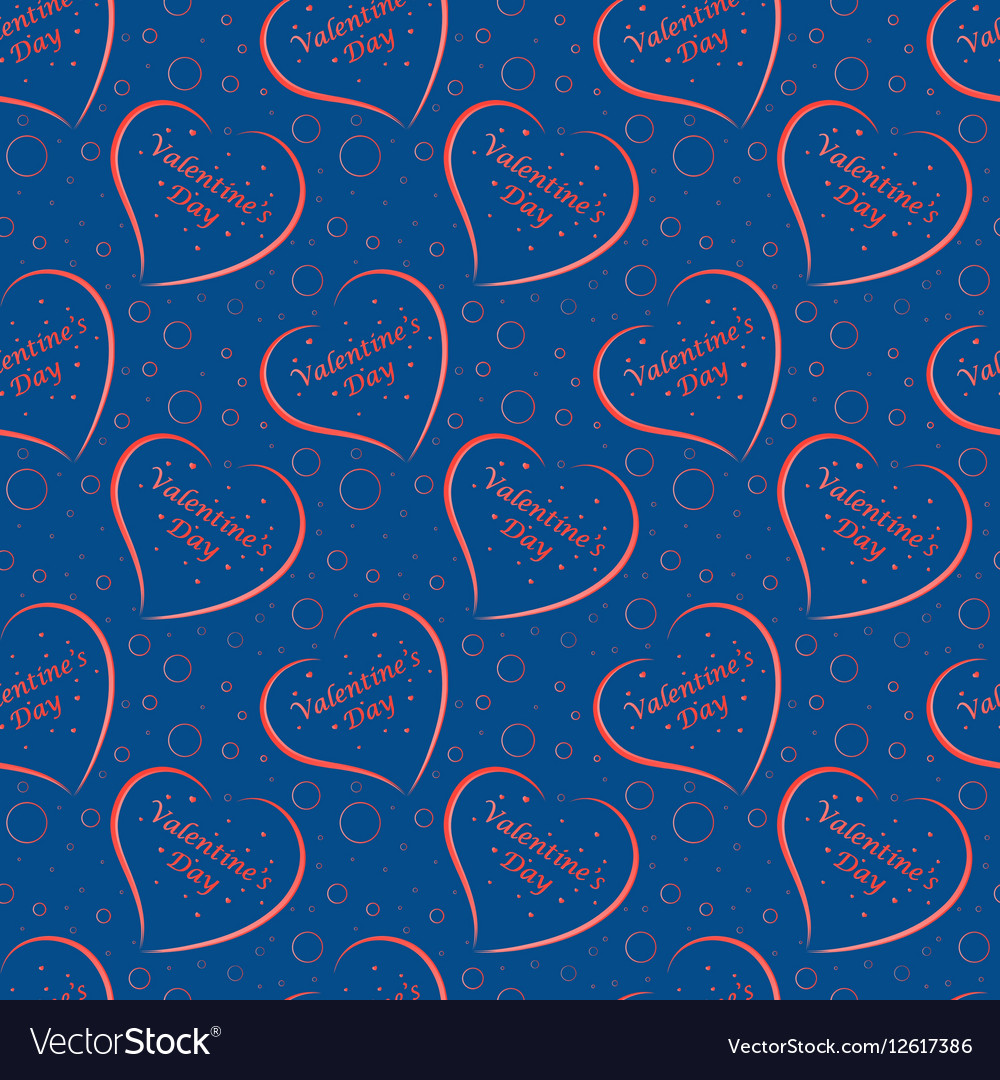 Seamless pattern of red hearts valentines day Vector Image