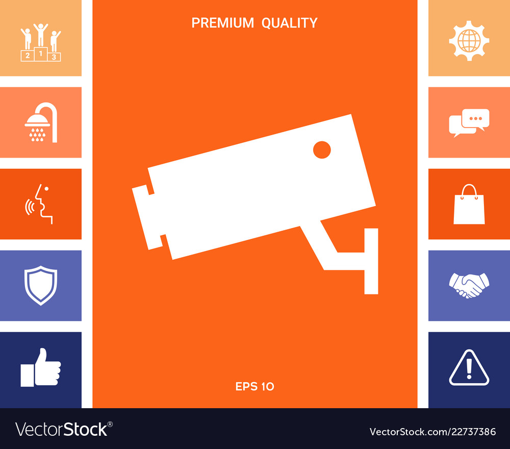 Security camera icon Royalty Free Vector Image
