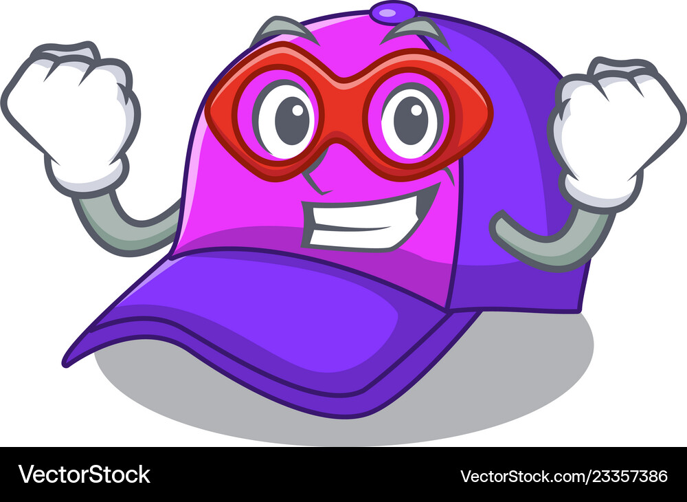 Super hero isolated cap in the a mascot Royalty Free Vector