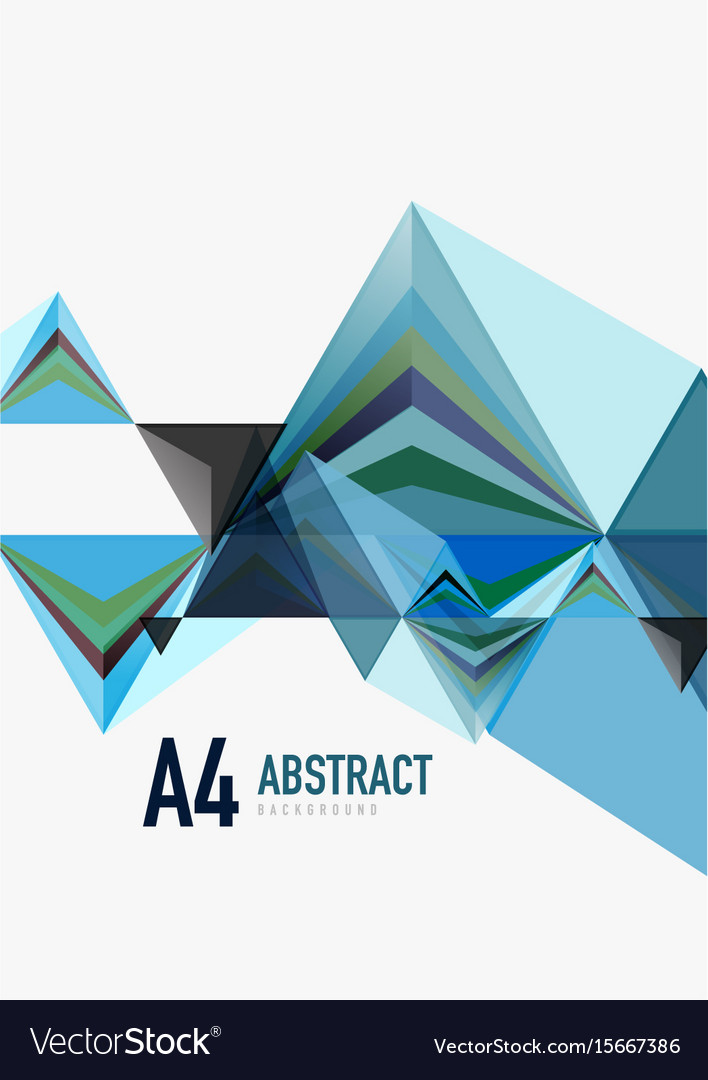 Triangular low poly a4 size geometric Royalty Free Vector