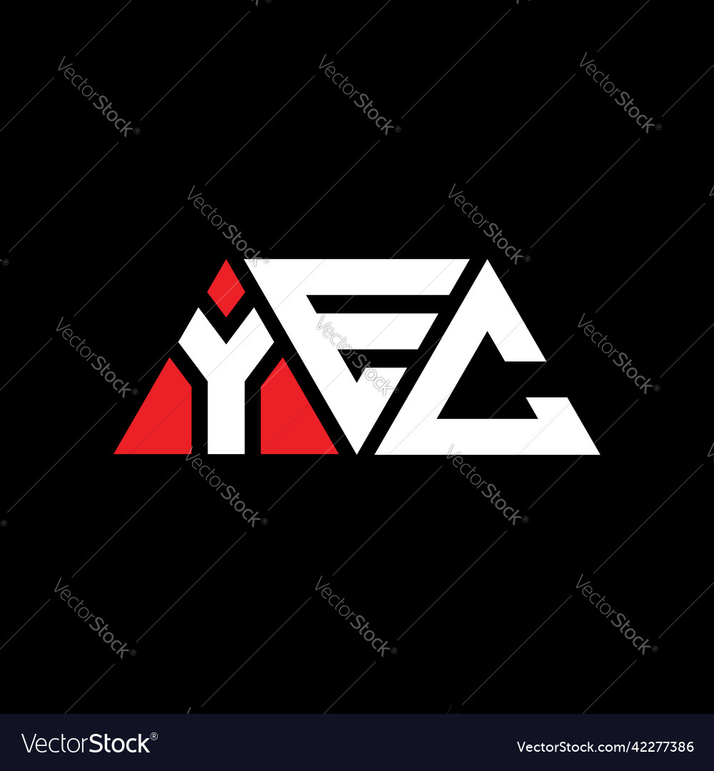 Yec triangle letter logo design Royalty Free Vector Image