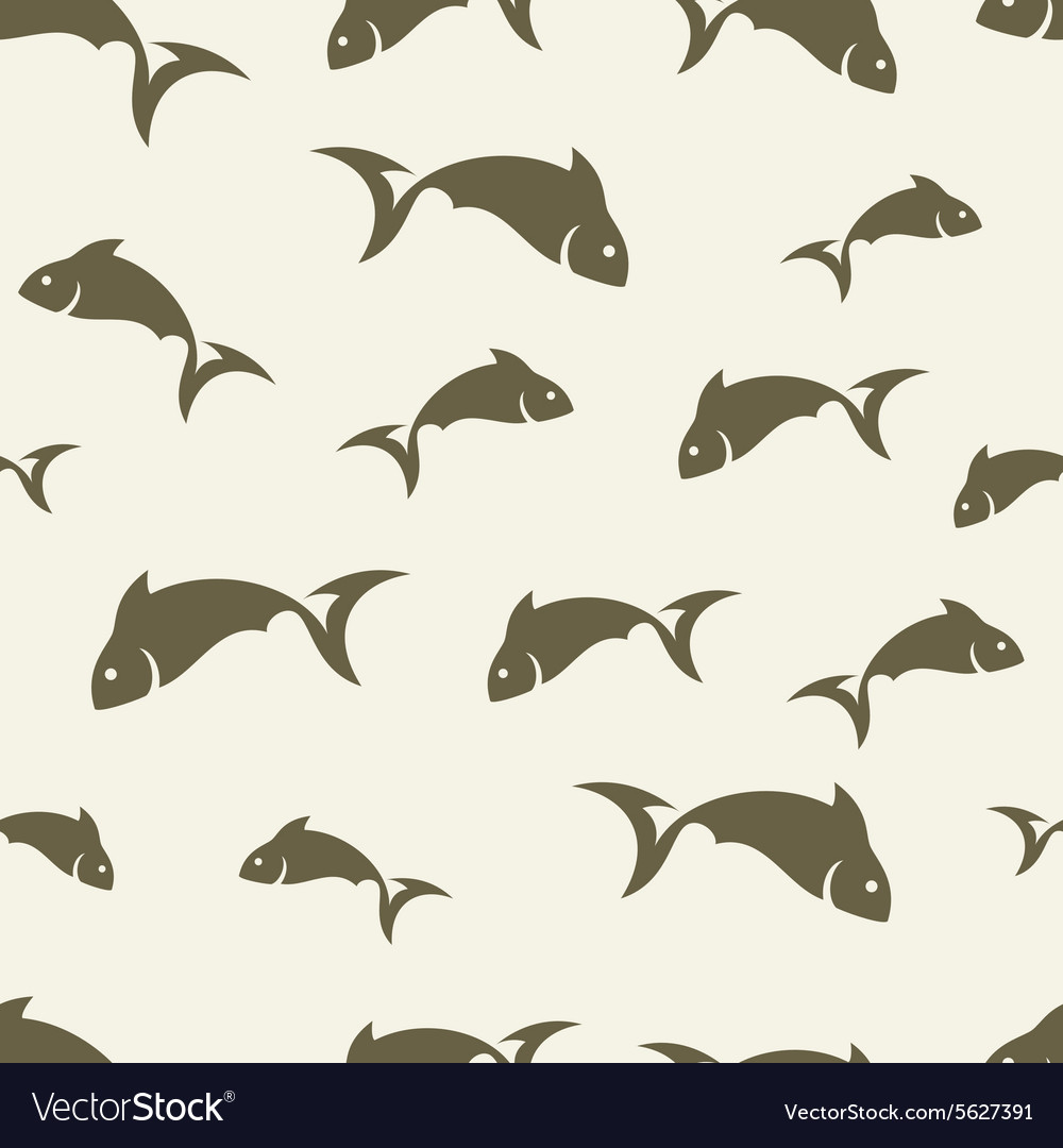 Abstract fish pattern Royalty Free Vector Image