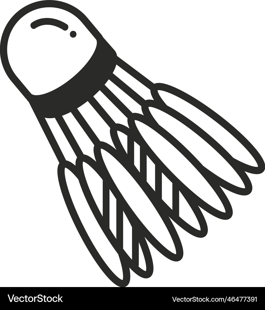 Badminton ball sports Royalty Free Vector Image