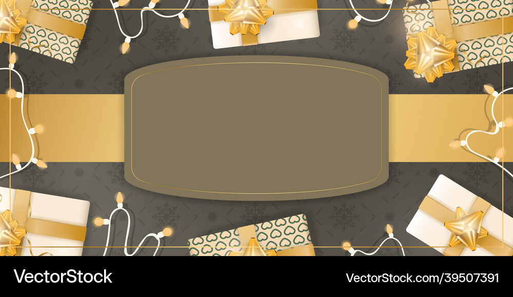 Brown banner with space for text background Vector Image
