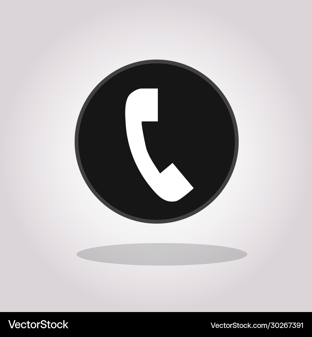 Call icon in trendy flat style isolated on grey Vector Image