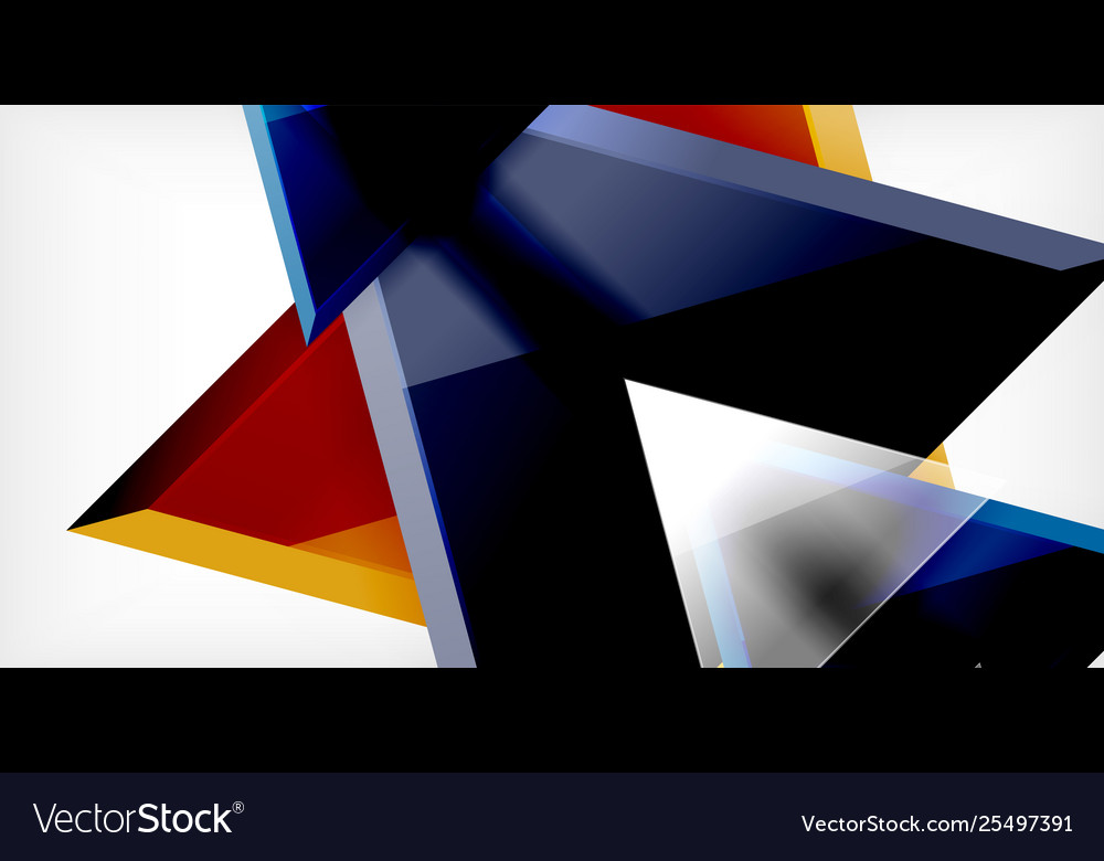Dynamic triangle composition abstract background Vector Image