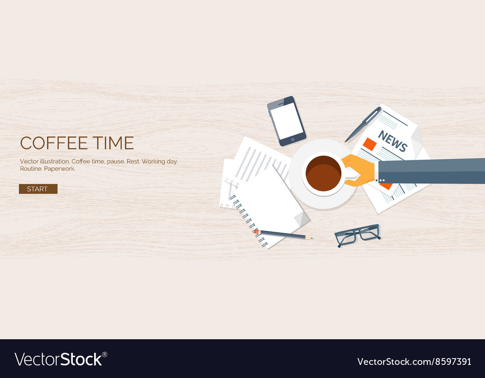 Flat header creativity Royalty Free Vector Image