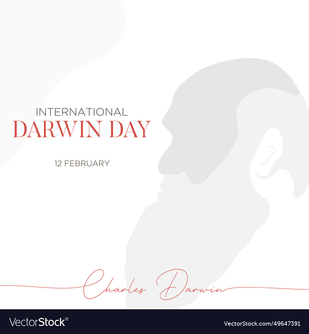 International darwin day of science and humanism Vector Image
