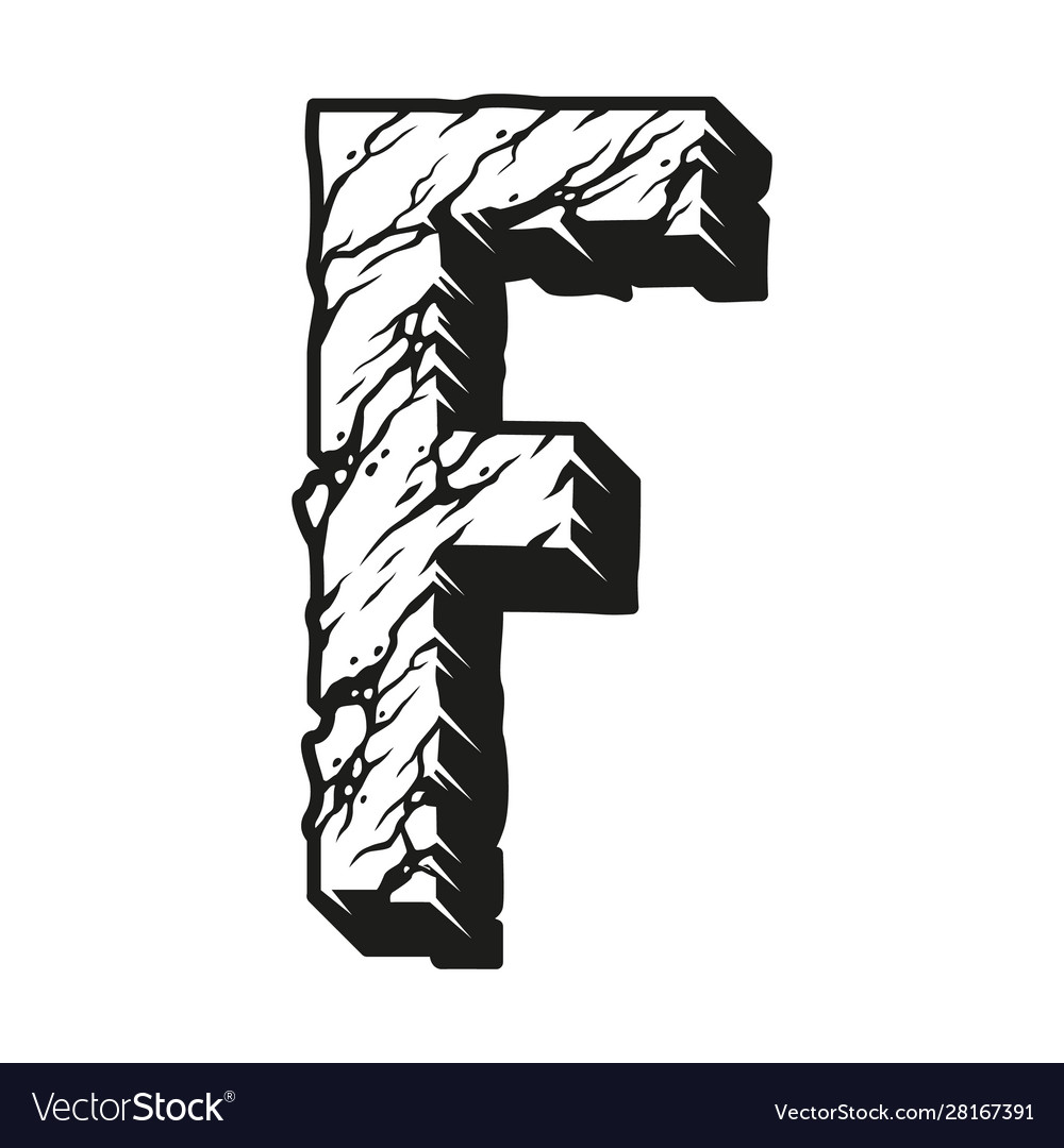 Letter f desert design concept Royalty Free Vector Image
