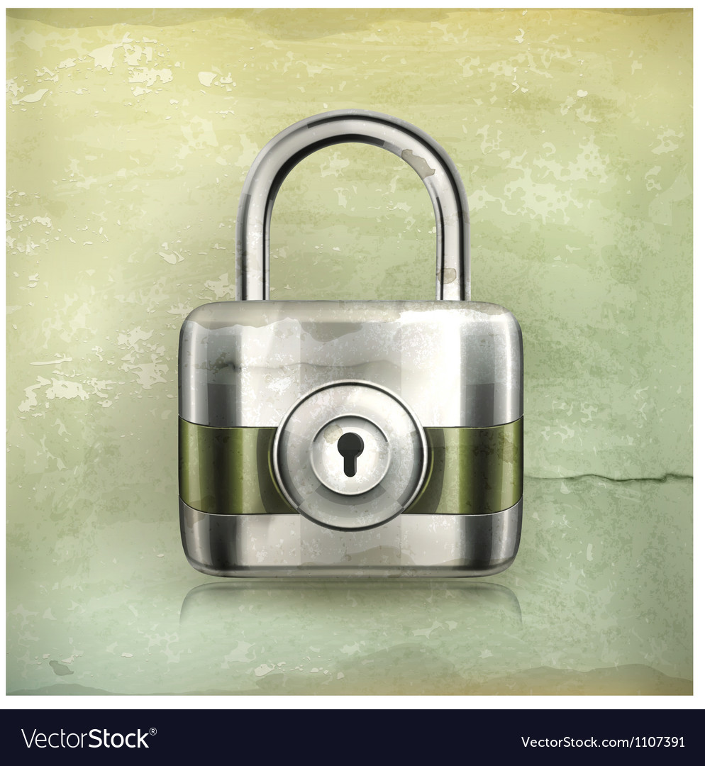 Lock old-style Royalty Free Vector Image - VectorStock