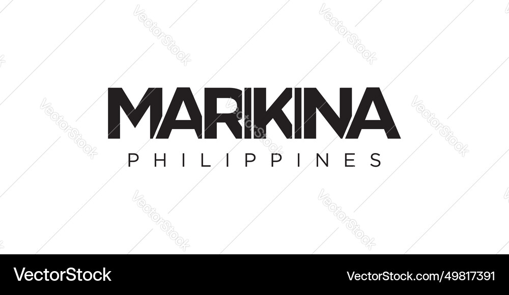 Marikina in the philippines emblem design Vector Image