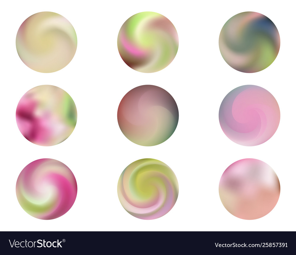 Modern round gradients collection Royalty Free Vector Image