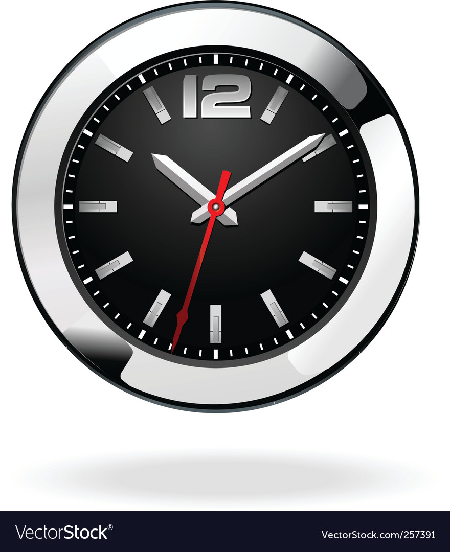 Office clock Royalty Free Vector Image - VectorStock