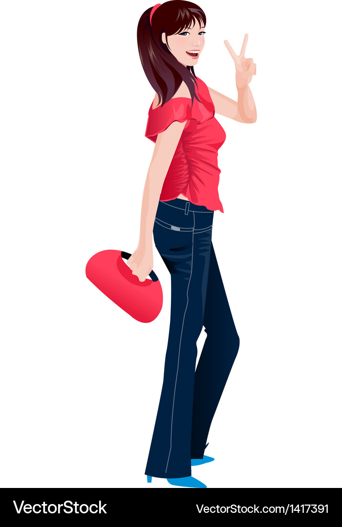 Side view of woman Royalty Free Vector Image - VectorStock