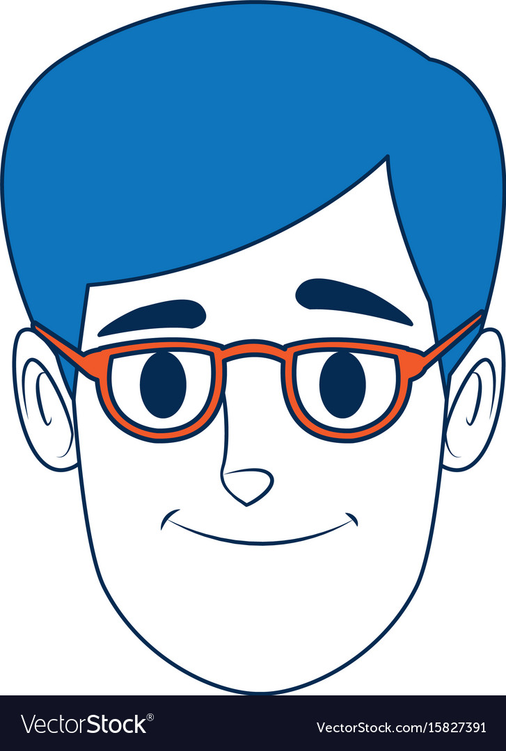 Smiling man portrait male character people Vector Image