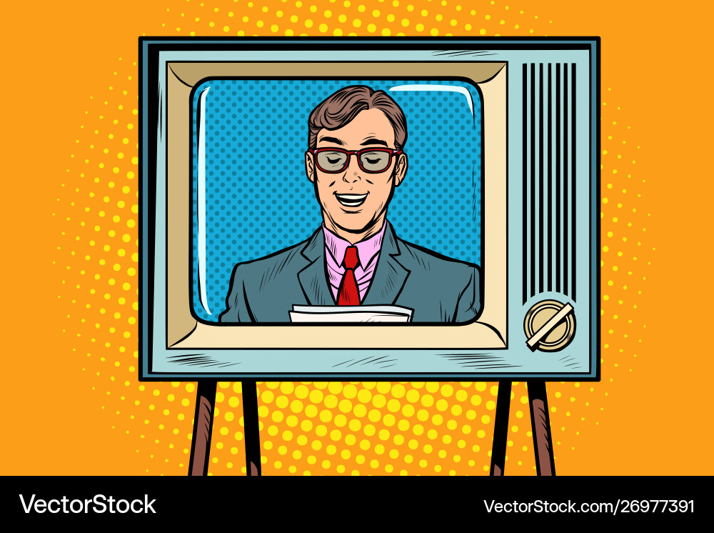 Tv news anchor Royalty Free Vector Image - VectorStock