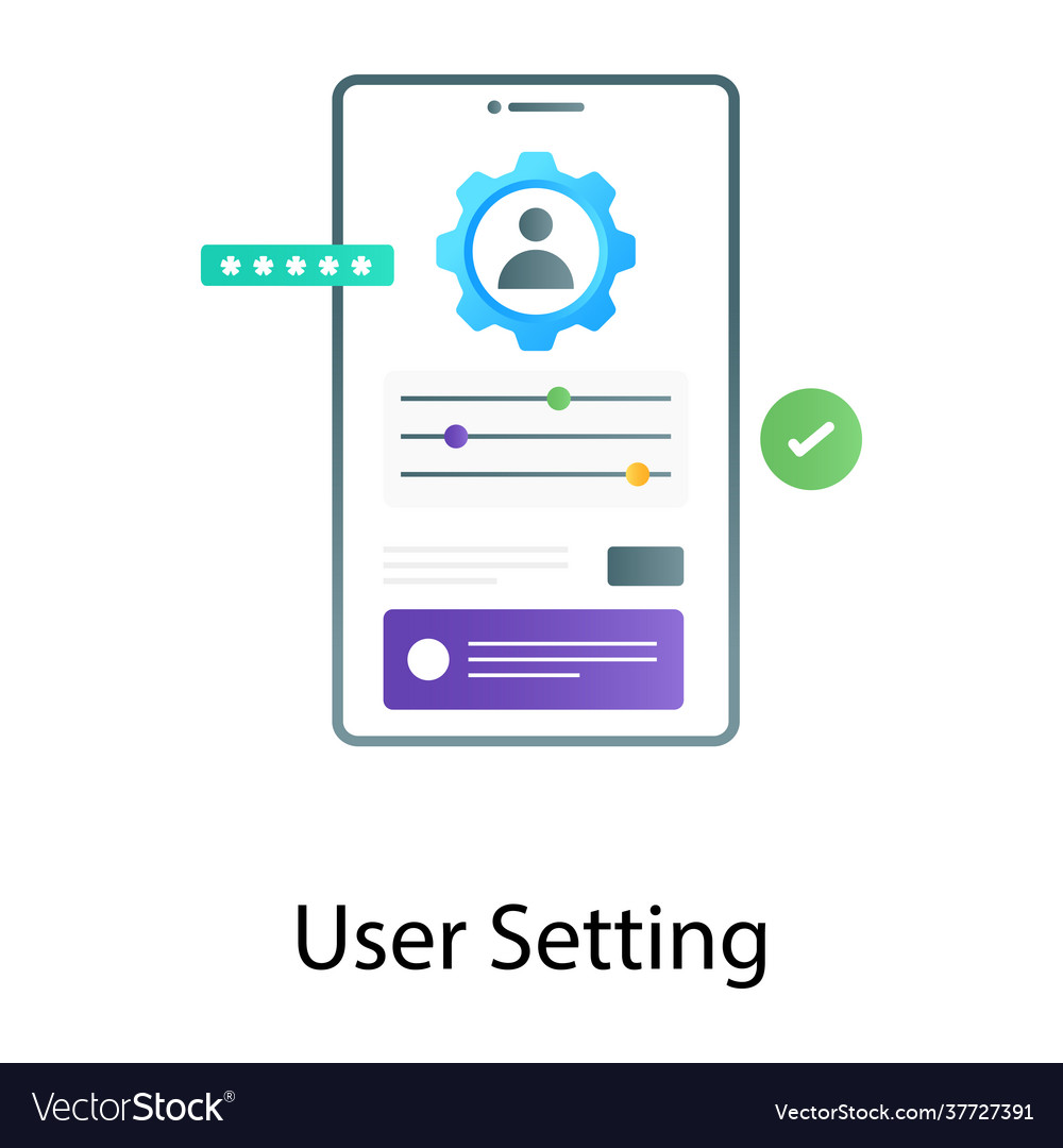 User setting Royalty Free Vector Image - VectorStock