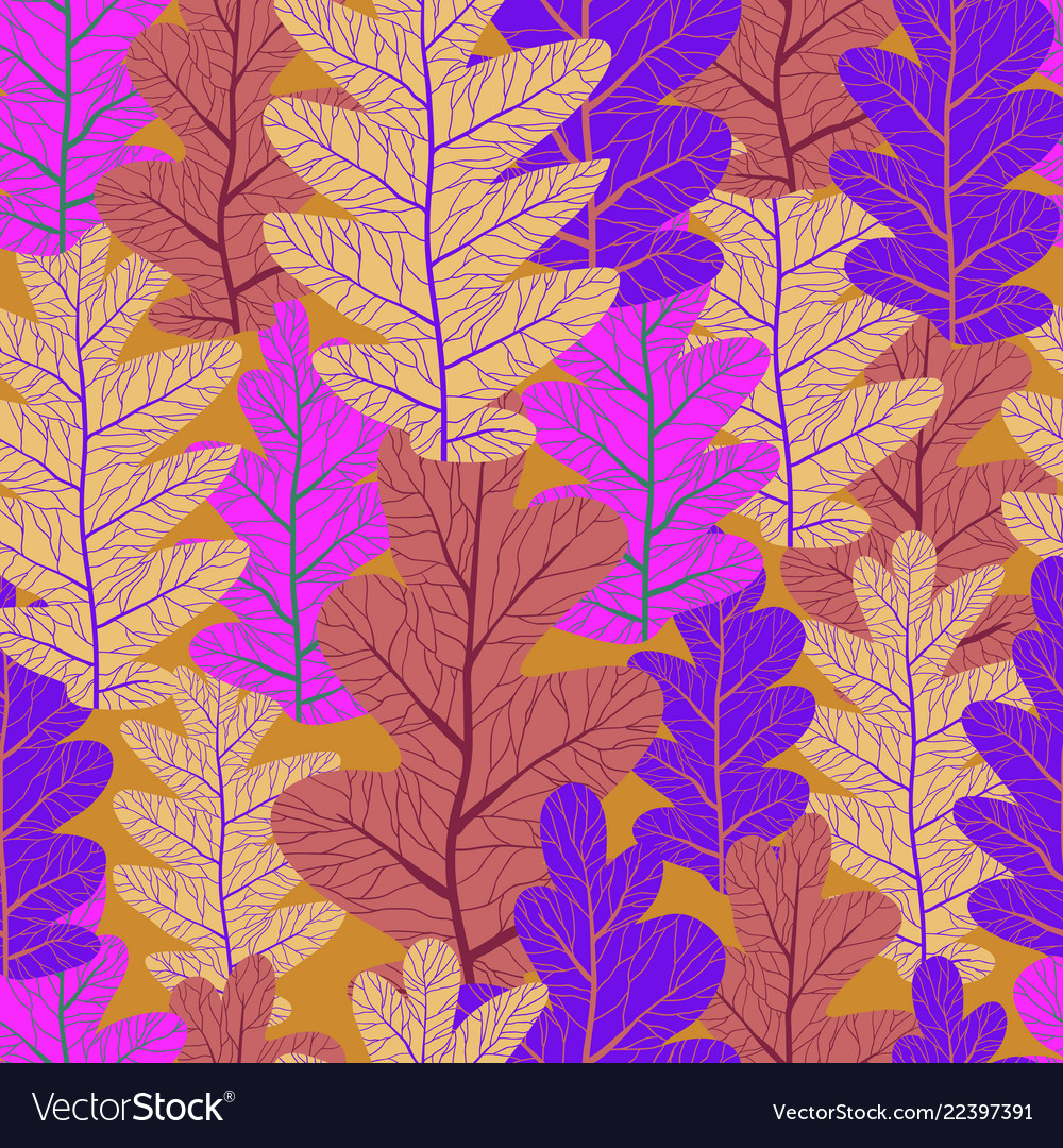 Violet leaves pattern Royalty Free Vector Image
