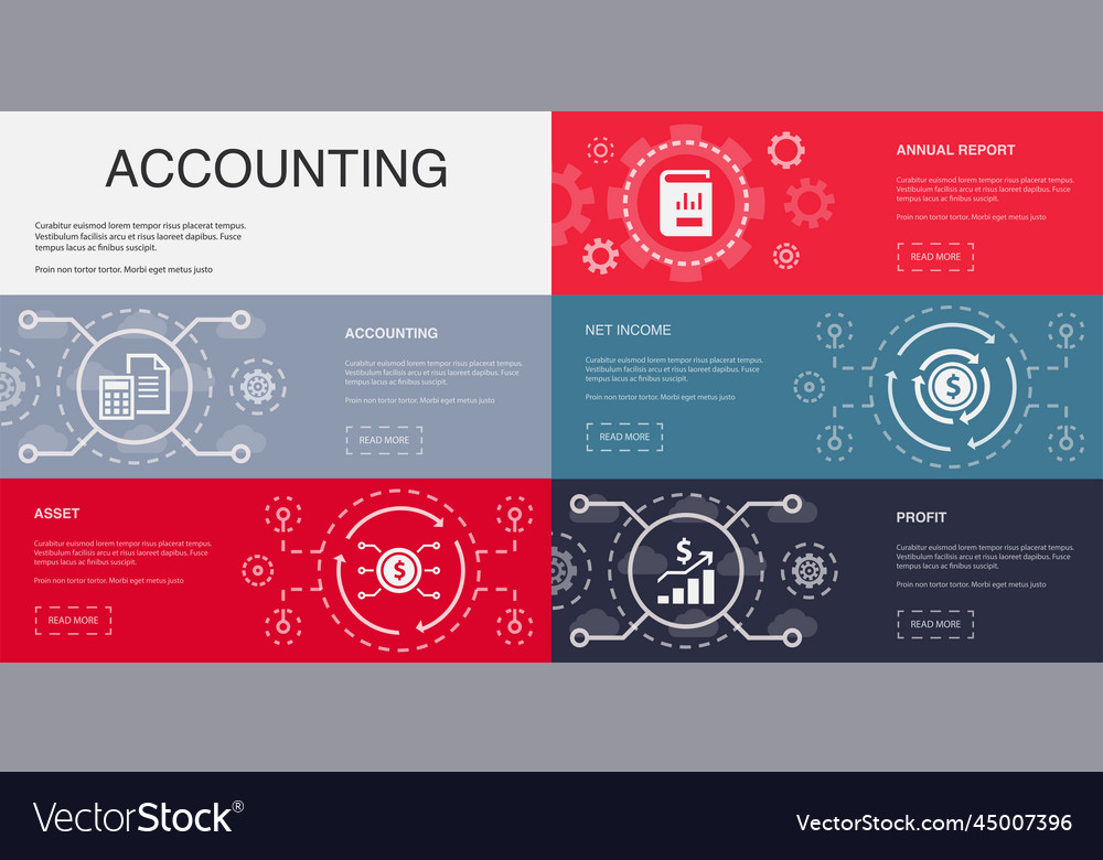 Accounting asset annual report net income Vector Image Accounting asset annual report net income Vector Image